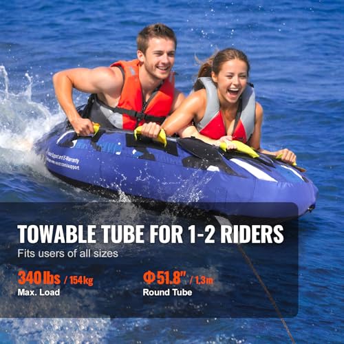 VEVOR Towable Tubes for Boating, 1-2/1-3 Riders Inflatable Boat Tubes ...